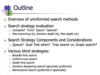 uniformed (also called blind search algo) | PPT