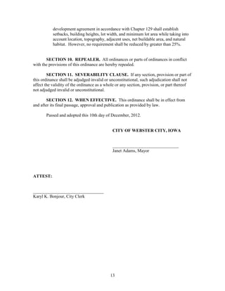 2012 Zoning Amendments | PDF