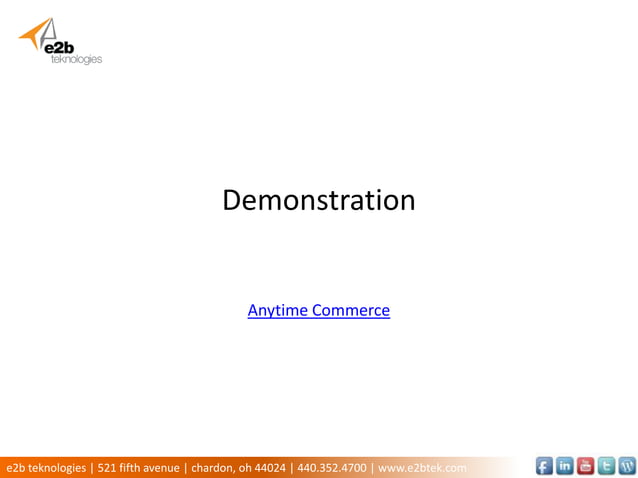 Anytime Commerce --ecommerce storefront software for your B2B | PPTX
