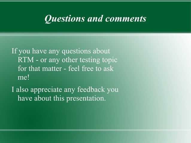 What is an RTM? | PPT