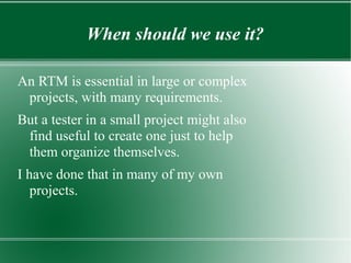 What is an RTM? | PPT