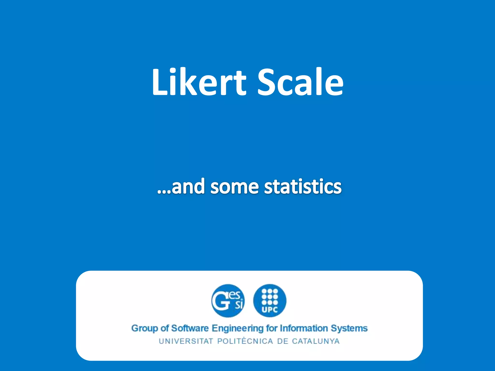 Likert scales and statistics | PPTX