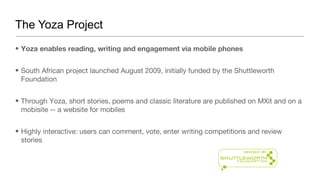 Yoza Cellphone Stories (NetExplo winner 2013) | PPT
