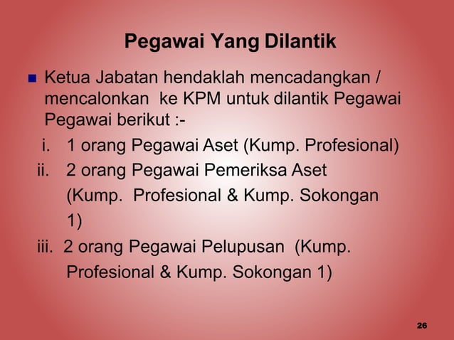 Tatacara pengurusan aset kerajaan>>>> | PPTX
