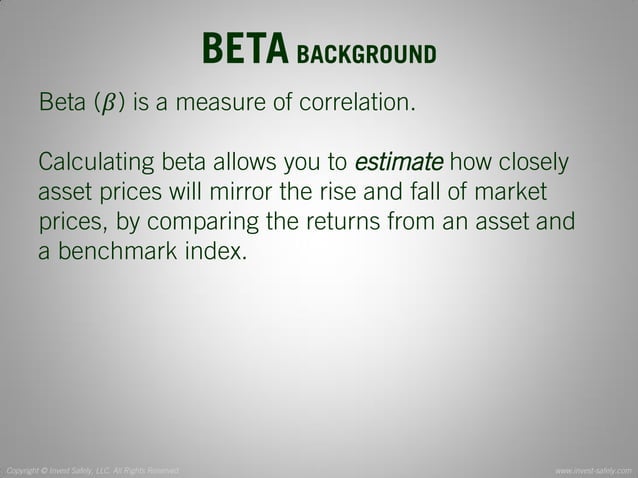 Calculating Beta for Stocks | PPT
