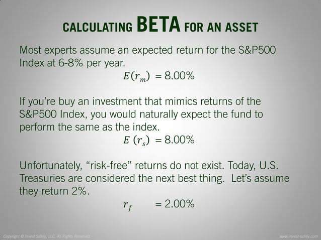 Calculating Beta for Stocks | PPT