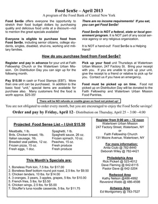 2013 03 food sense | PDF