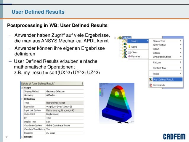 ANSYS v.14 User Defined Results