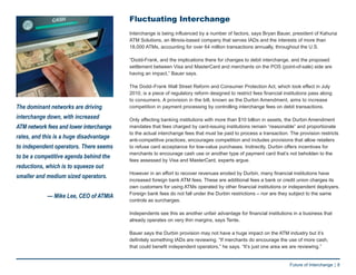 2013 04 future of interchange | PDF | Credit Cards | Personal Debt