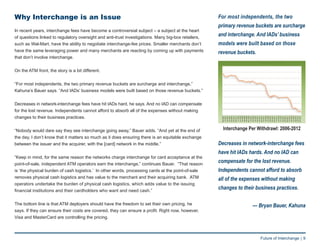2013 04 future of interchange | PDF | Credit Cards | Personal Debt