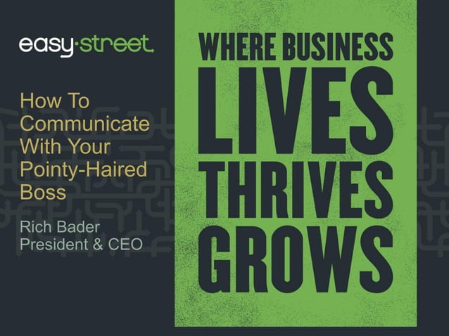 How to Communicate with Your Pointy Haired Boss | PPT