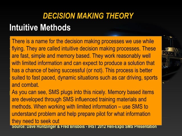 Safety Management Systems (SMS) and Decision Making | PPT