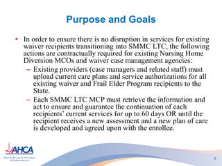 SMMC Long-term Care Provider Webinar: Plan of Care | PPT