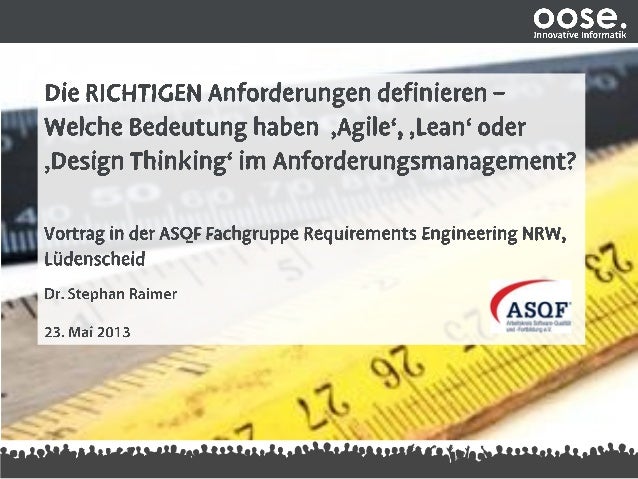 Die RICHTIGEN Anforderungen definieren – Welche Bedeutung haben ‚Agile ...