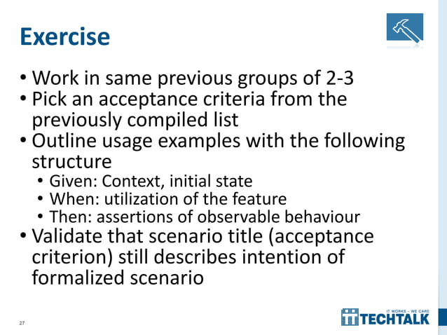 Tutorial: Implementing Specification-By-Example with Gherkin | PPT