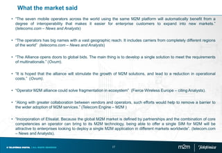 Telefónica M2M global operator: strategy of alliances | PPT
