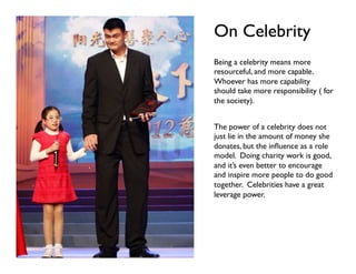 Yao Ming's Journey as a Giant Philanthropist | PDF