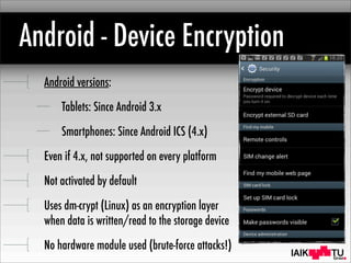 Mobile Device Encryption Systems | PDF | Operating Systems | Computer ...