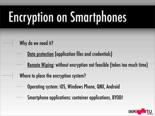 Mobile Device Encryption Systems | PDF | Operating Systems | Computer Software and Applications