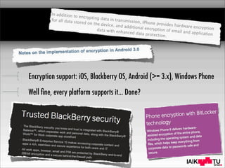 Mobile Device Encryption Systems | PDF | Operating Systems | Computer Software and Applications