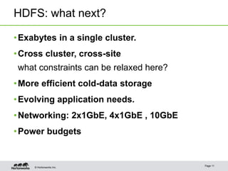 HDFS: Hadoop Distributed Filesystem | PPTX | Operating Systems | Computer Software and Applications