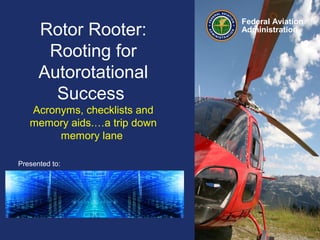 Rotor Rooting for Autorotational Success | PPT
