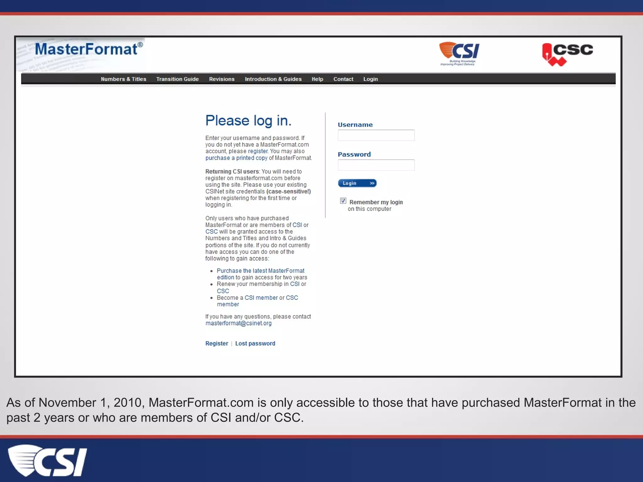 2013 07-17 master format | PPT