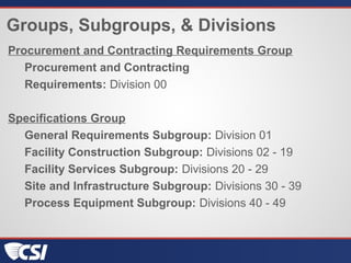 2013 07-17 master format | PPT