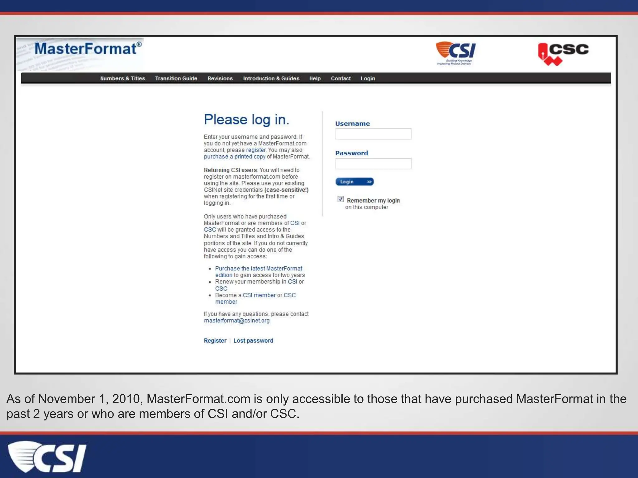 CSI MasterFormat REFERENCE DOCUMENT_20240227 | PPT | Construction ...