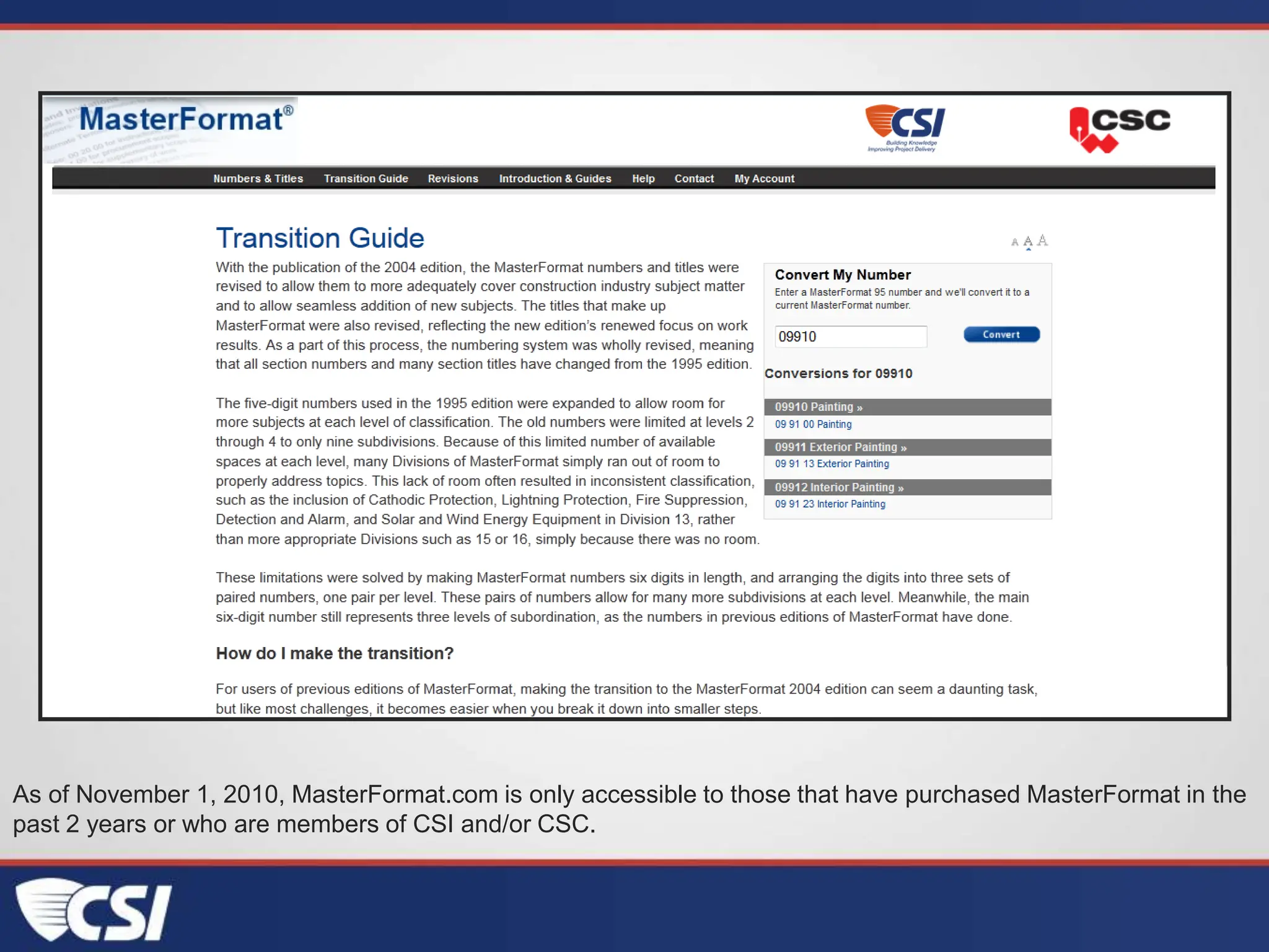 CSI MasterFormat REFERENCE DOCUMENT_20240227 | PPT | Construction ...