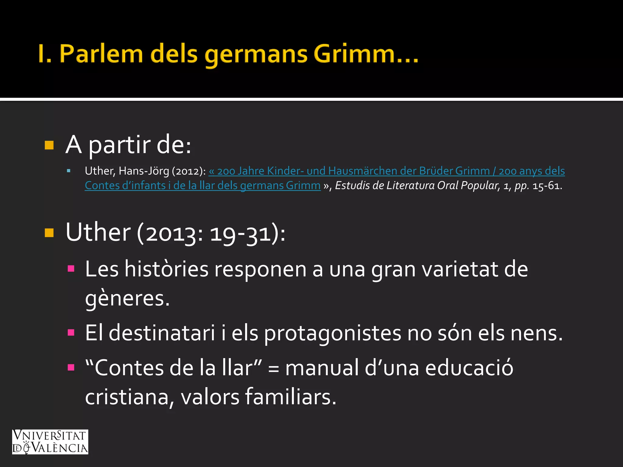 Els relats dels germans Grimm | PDF