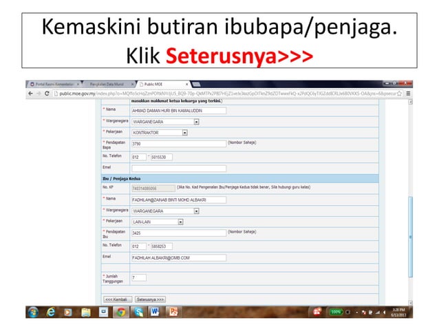 2013 08-27 manual permohonan ibubapa-penjaga SBP | PDF