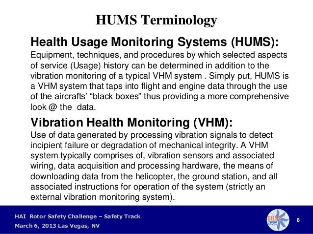 Health & Usage Monitoring Systems (HUMS) 101
