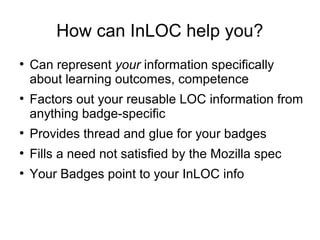 Structuring OpenBadges with InLOC | PPT