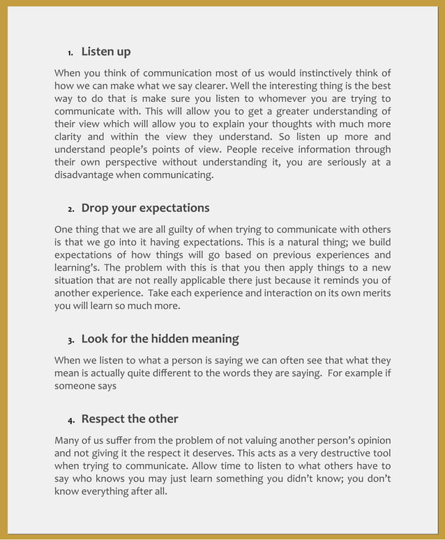 12 ways to become a better communicator | PDF