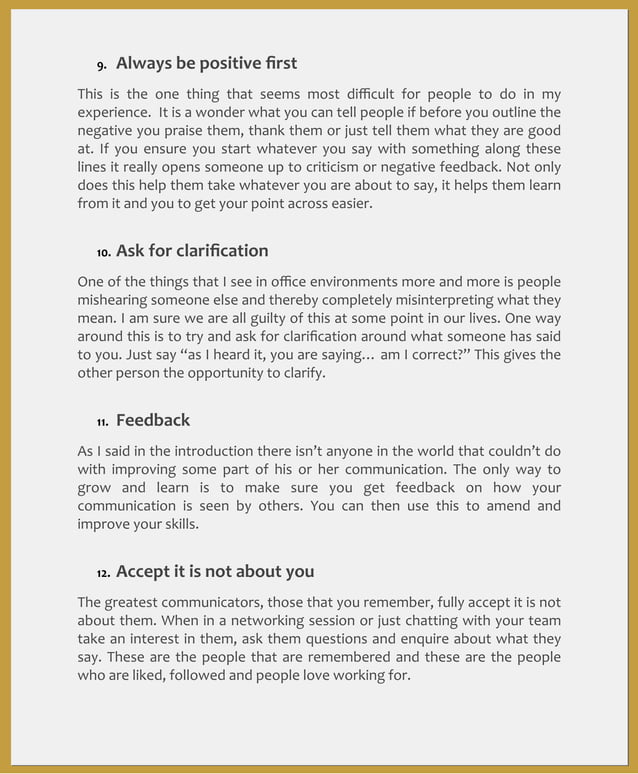 12 ways to become a better communicator | PDF