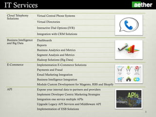 Aether Consulting: Corporate Presentation, Strategy and IT Custom ...