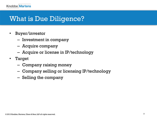Preparing Your Medical Device NewCo For IP Due Diligence | PPT