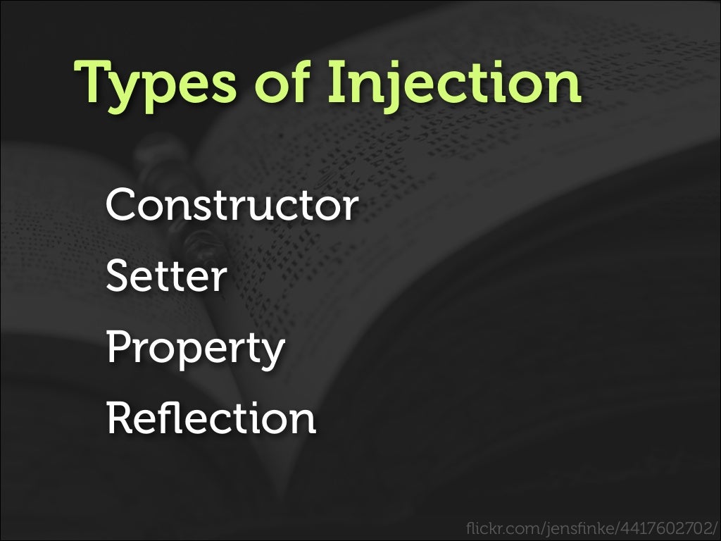 Types Of Injection Constructor Setter