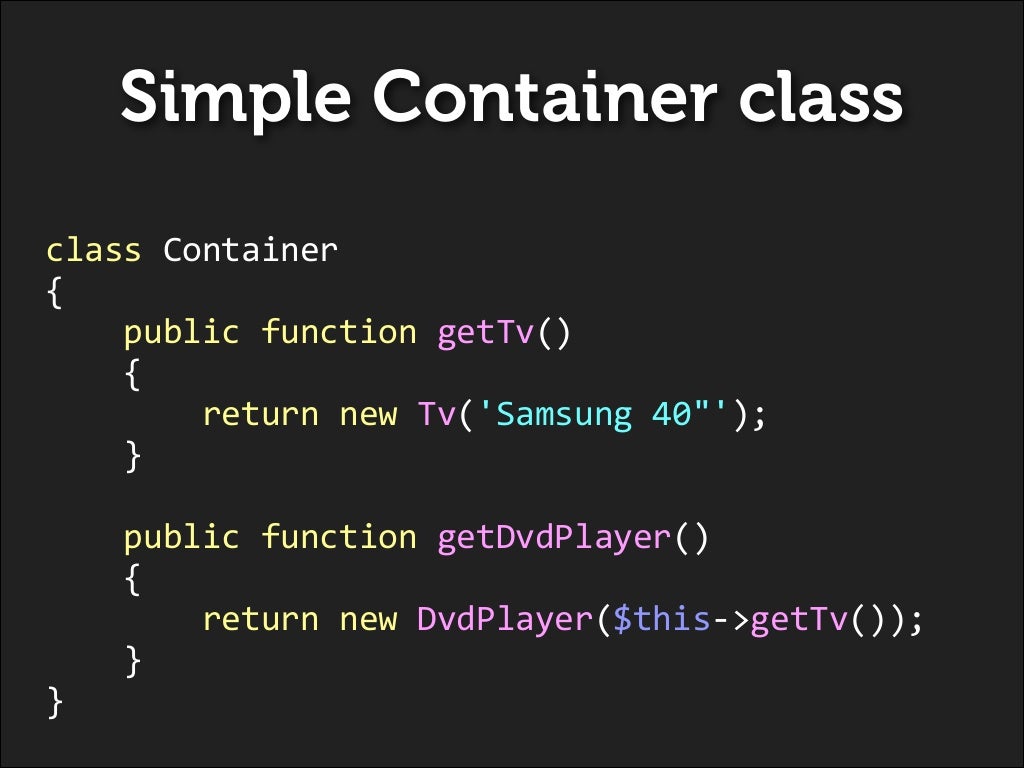 Simple Container Class Class Container