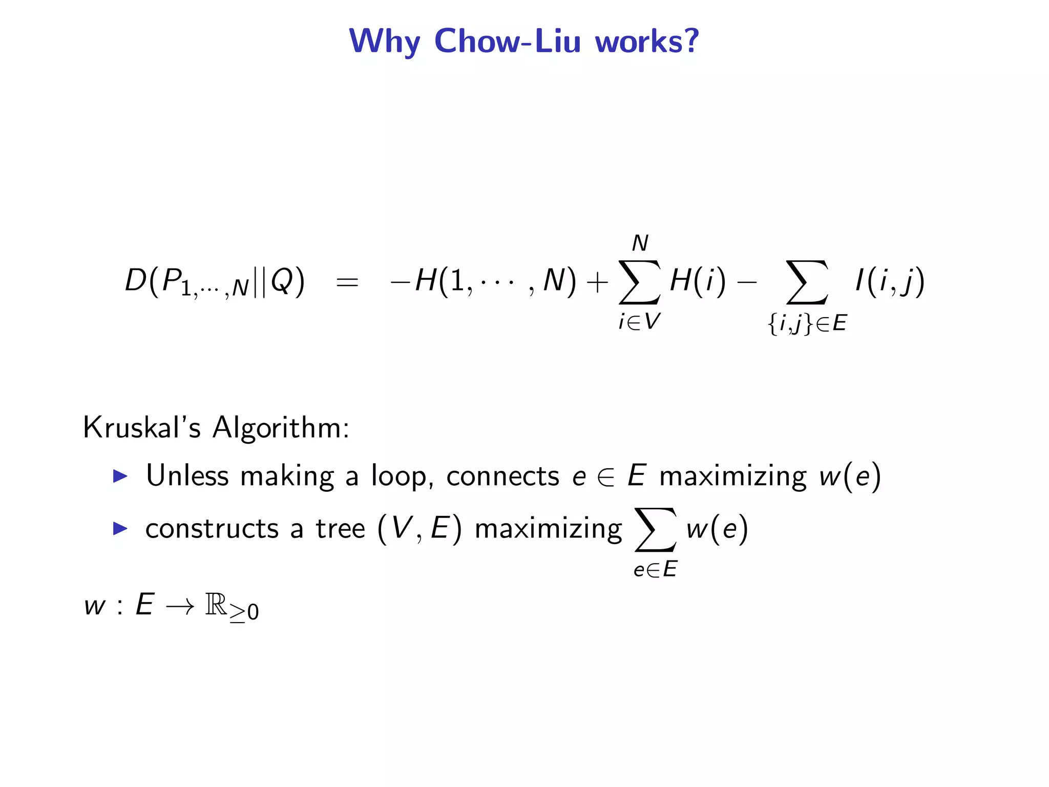 The Universal Bayesian Chow Liu Algorithm Ppt