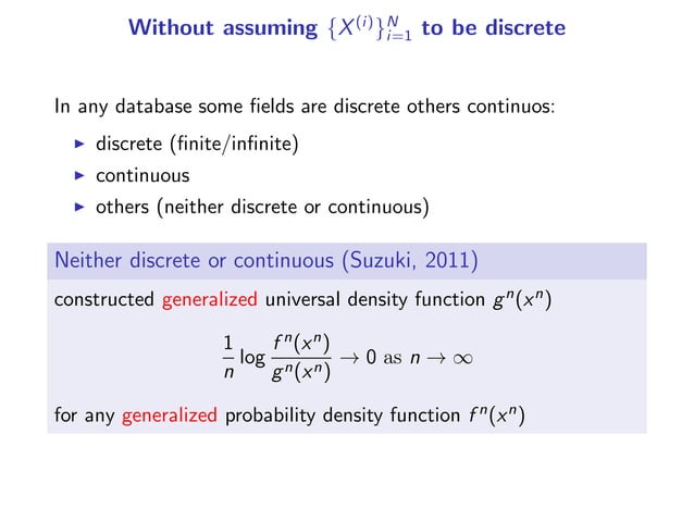 The Universal Bayesian Chow Liu Algorithm Ppt