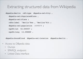 DBpedia Mappings Wiki, SMWCon Fall 2013, Berlin | PDF | Databases | Computer Software and ...