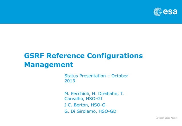 2013 10 gsrf - reference configurations management - draft (1) | PPT