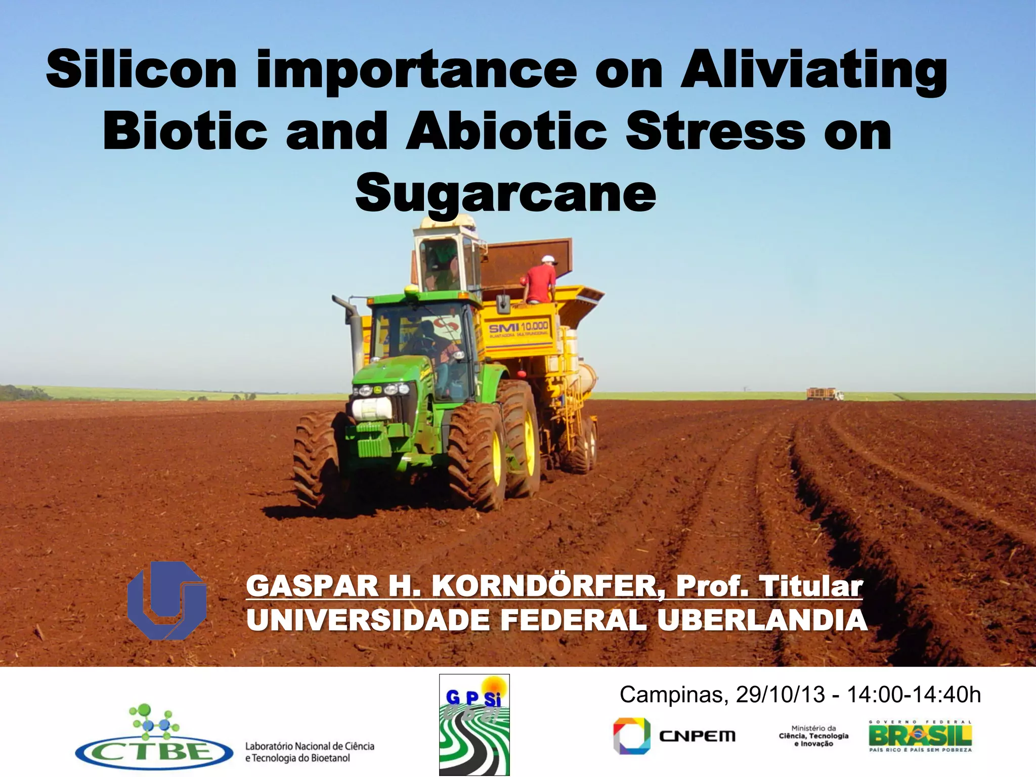 Silicon Importance on Aliviating Biotic and Abiotic Stress on Sugarcane | PDF
