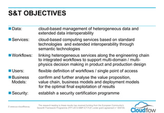 CloudFlow: Computational Cloud Services and Workflows for Agile Engineering | PPT