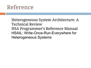 Introduction to HSA | PPT