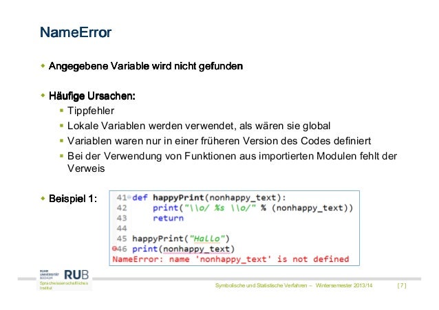 "Little Shop of Errors": Leicht zu erzeugende Fehler in Python