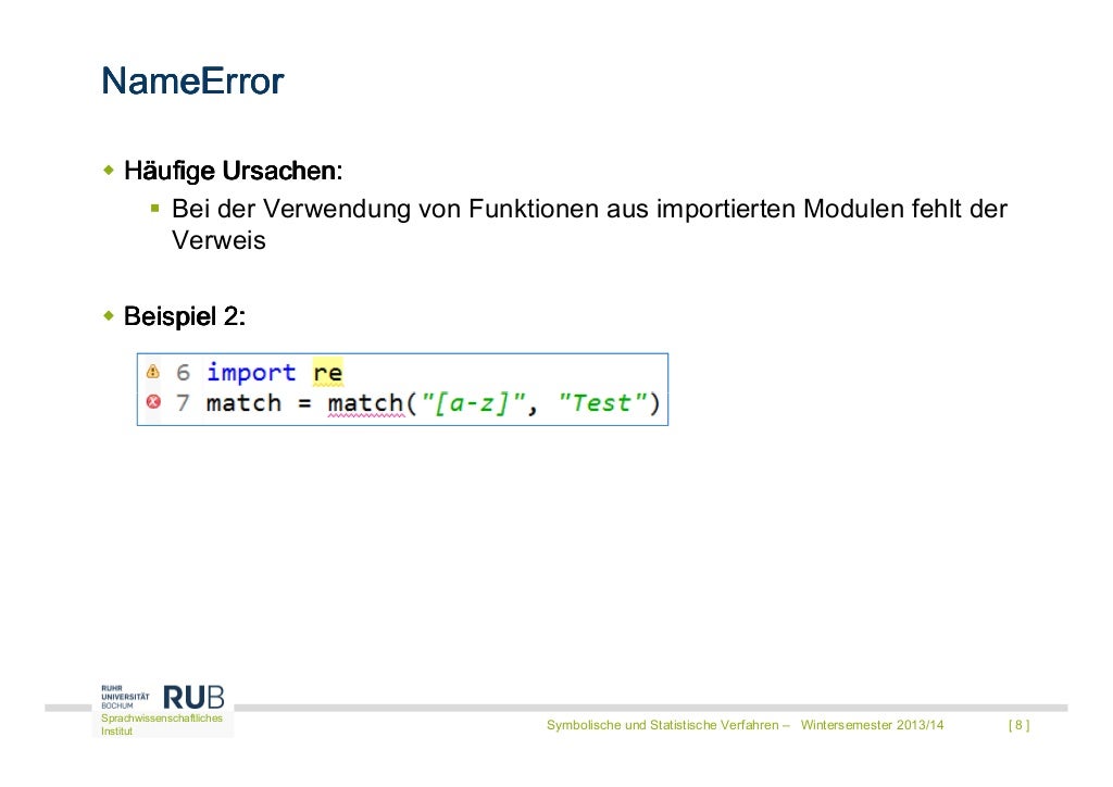 "Little Shop of Errors": Leicht zu erzeugende Fehler in Python