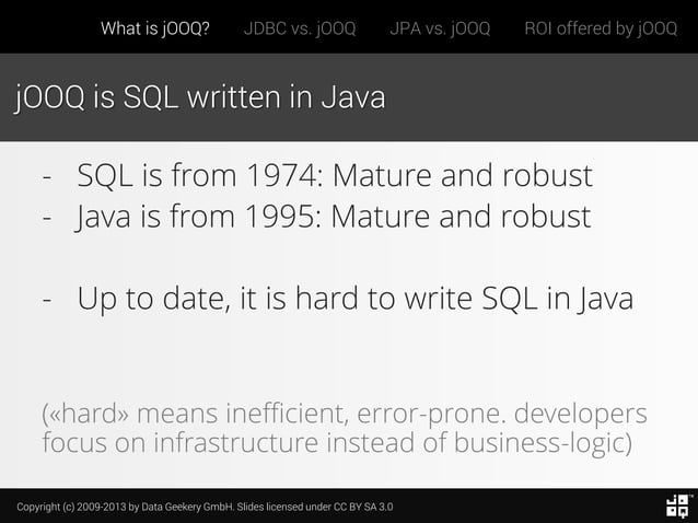 Why Your Developers Need jOOQ | PPT